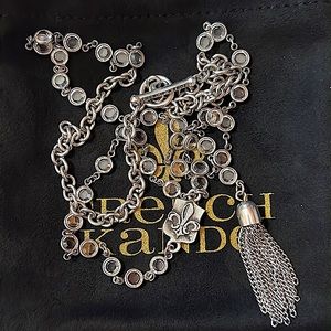 French Kande | Jewelry | French Kande Crystal Necklace Wfleur De Lis ...